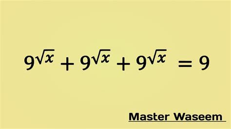 Nice Exponential Math Algebra Square Root Math Problem Youtube