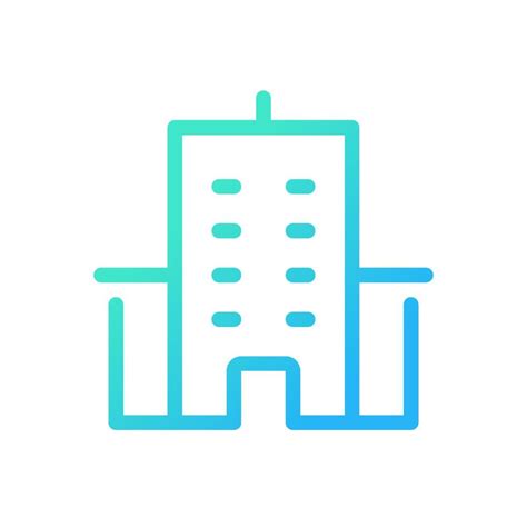 Hôpital Bâtiment Pixel Parfait Pente Linéaire Ui Icône Soins De Santé Institution Premier Aide