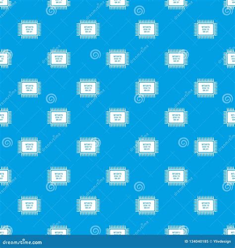 Micro Microchip Pattern Vector Seamless Blue Stock Vector Illustration Of Circuit Hardware