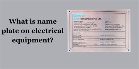What Is Name Plate On Electrical Equipment