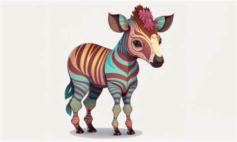 Cute Okapi Kawaii Clipart Graphic By Poster Boutique · Creative Fabrica