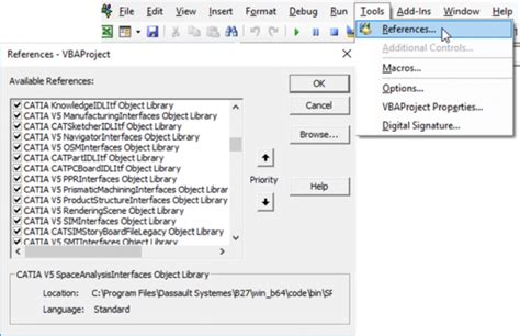 starting with macros connecting catia v5 and excel alten training