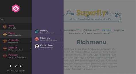 Wordpress Menu Plugin — Superfly Responsive Menu By Looksawesome Codecanyon