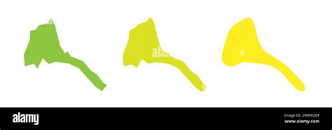 Eritrea Country Black Outline And Colored Country Silhouettes In Three Different Levels Of