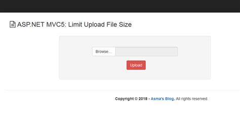 Aspnet Mvc5 Limit Upload File Size Asmas Blog