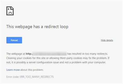 Err Too Many Redirects