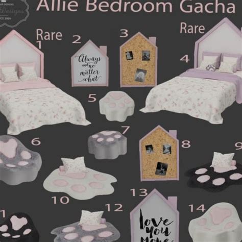 Second Life Marketplace Bee Designs Allie Bedroom Gacha 8