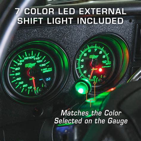 Glowshift Gauges Black 7 Color 3 3 4 In Dash Tachometer Gauge Gs C716 Urotuning