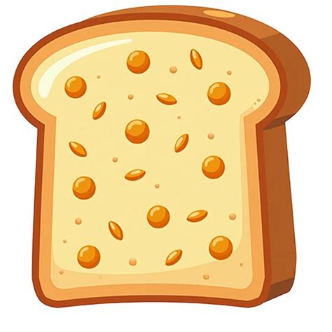 A Drawing Of A Slice Of Bread With Beans On It Premium AI Generated PSD