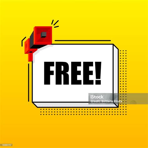 무료 배너 템플릿 메가폰을 사용한 마케팅 전단지 등분 및 픽셀 스타일 소매 프로모션 및 공지를 위한 템플릿입니다 벡터 그림입니다