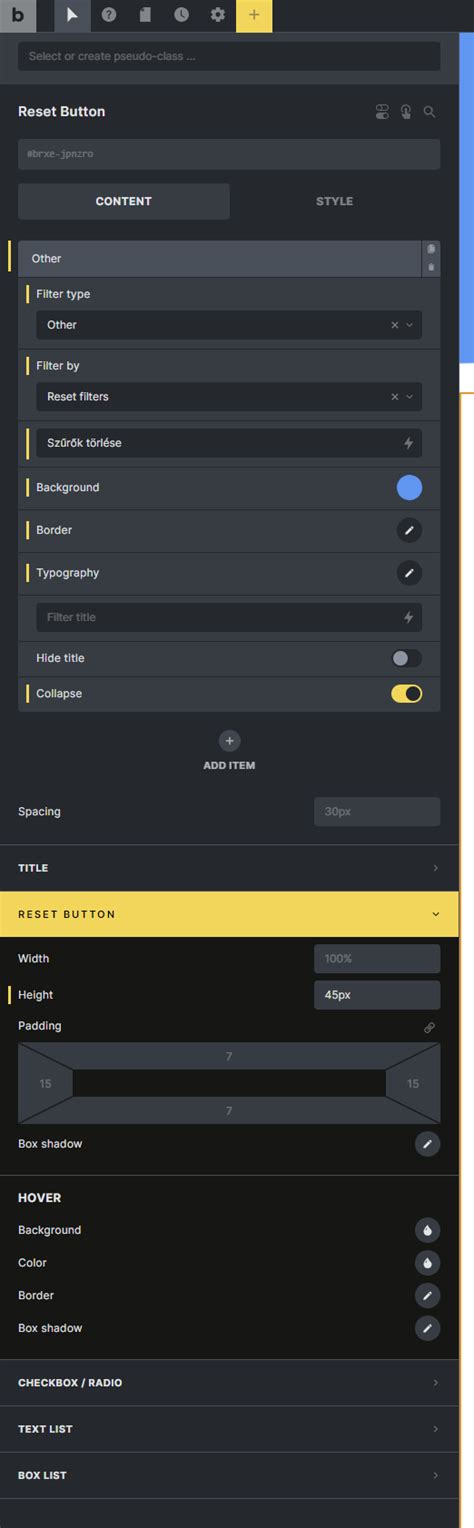 solved woocommerce filter shows wrong settings for hover bugs
