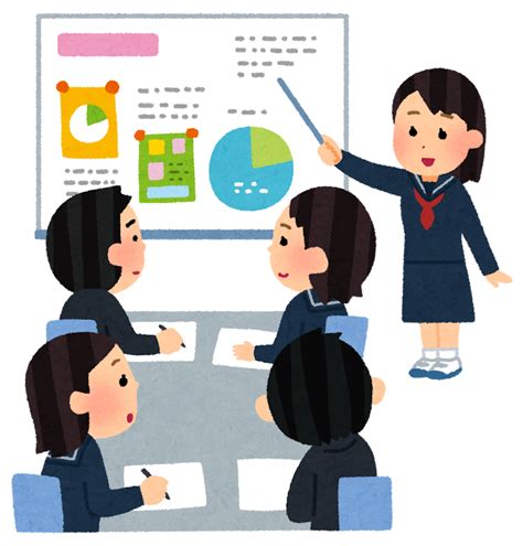 授業をする生徒のイラスト（女子学生） かわいいフリー素材集 いらすとや
