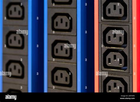 Electricity Sockets Iec 60320 C13 In The Server Rack Electicity Sockets Iin The Server Rack As