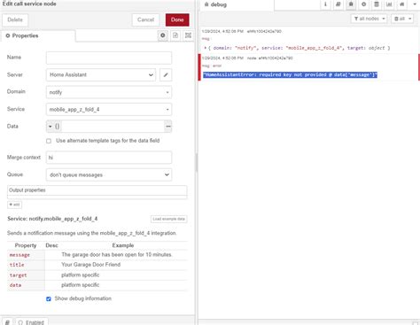 Thermostat Call Service Error Required Key Not Provided Data