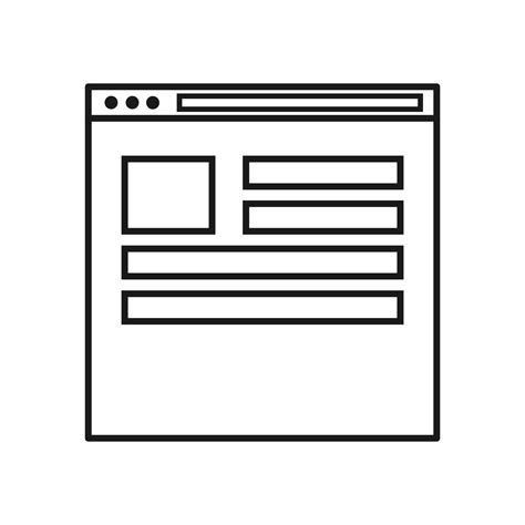 web browser window template of website interface 4759994 vector art