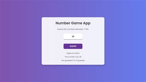 Number Game App Using Html Css And Javascript With Source Code Sourcecodester