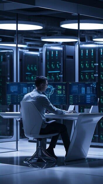 Admin Does Server Hub Management Premium Ai Generated Image