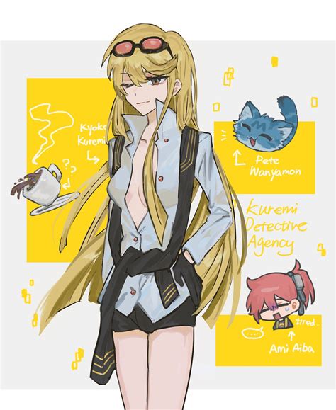 Aiba Ami Kuremi Kyouko And Wanyamon Digimon And 1 More Drawn By