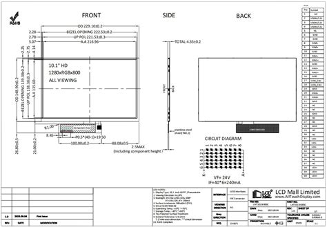 Buy Wholesale China 101 Inch Lcd Display 101 1280x800 Tft Lcd