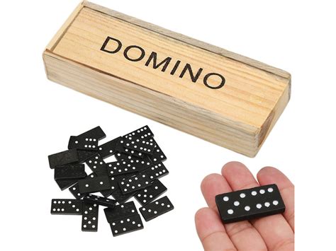 VERK GROUP lesena igra domino v škatli 28 kosov KX5111 | Miselne in ...