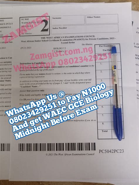 Waec Biology 2024 2025 Expo Questions And Answers By Bestexamhub Medium