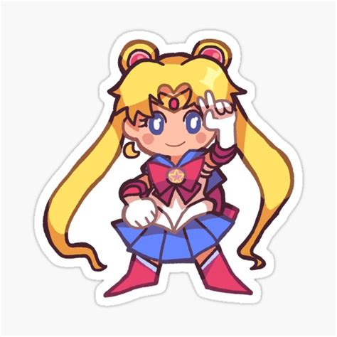 Sailor Moon Chibi Sticker By Bariumfox Redbubble
