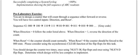 Solved Successfully Completing A System Verilog Pts Chegg