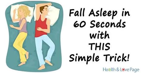 Fall Asleep In 60 Seconds With This Simple Trick Health And Love Page