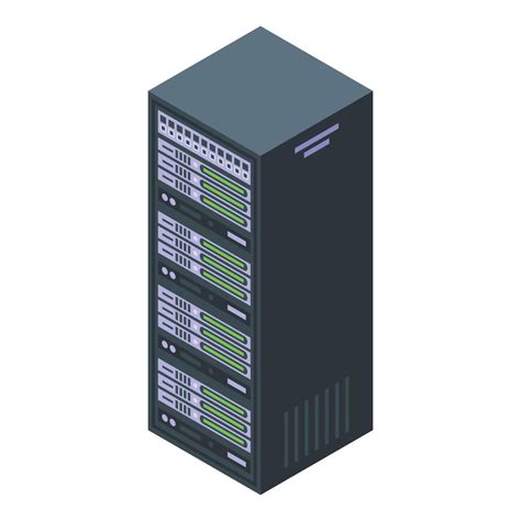 Customer Database Server Infrastructure Icon Isometric Style 15648403