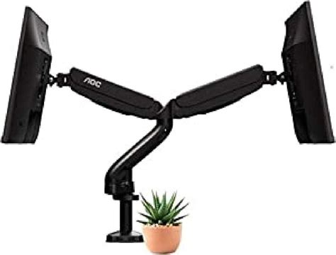 AOC AD110D0 Dual Monitor Arm Up To 27 INCH Gas Spring Amazon Co Uk Electronics