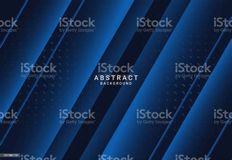웹 사이트 명함 디자인에 대한 3층 라인 삼각형 텍스처와 현대 어두운 고급 블루 종이 배경 벡터 일러스트레이션 3차원 형태에 대한 스톡 벡터 아트 및 기타 이미지 Istock
