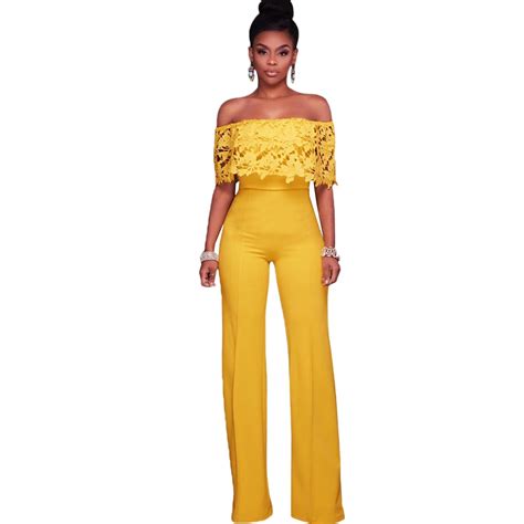 Buy New Sexy Women Lace Jumpsuit Off The Shoulder