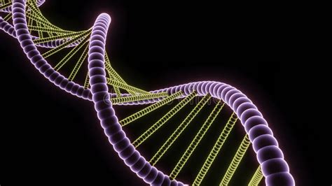 Beautiful Moving Spiral With Dna Design Rotating 3d Spiral With Glowing Lines And Dots Stock