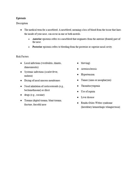 Epistaxis Manu Pdf Human Nose Clinical Medicine