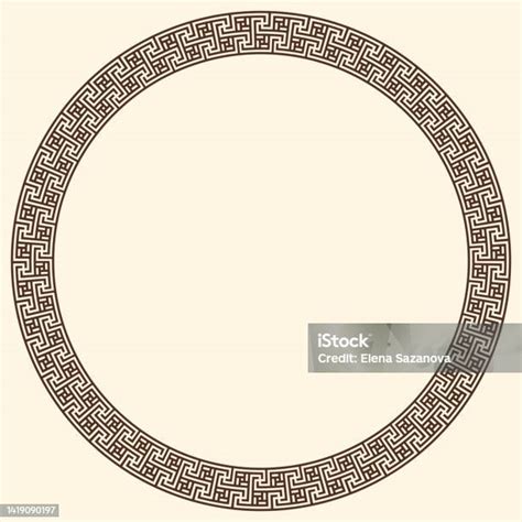 그리스어 키 패턴 둥근 프레임 장식적인 고대 비열한 사람 Empire에 대한 스톡 벡터 아트 및 기타 이미지 Empire 건축 검투사 Istock