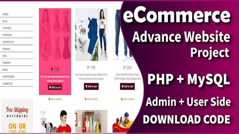 Advance Ecommerce Shopping Website Project Php Mysql Admin Panel Fyp