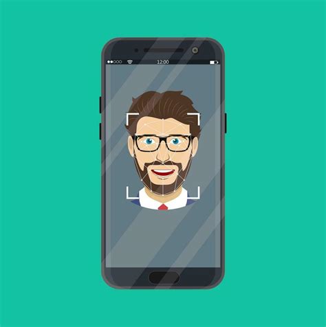 Face Recognition Biometric Security System Concept Face Id Mobile