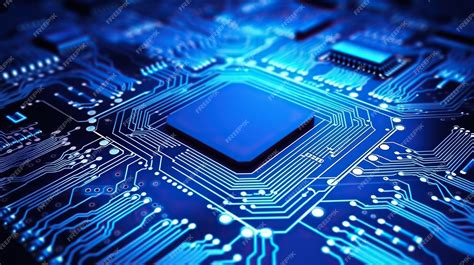 Premium Photo Technology Wallpaper Technology Background Electronic Chip Microelectronics