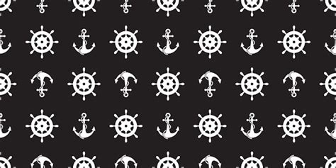 헬 름 앵커 원활한 패턴 벡터 해상 항해 보트 바다 바다 벽지 절연 배경 블랙 골동품에 대한 스톡 벡터 아트 및 기타 이미지 골동품 귀여운 나침반 Istock