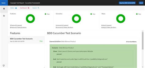 Bdd Cucumber Selenium Automation Test Report Example Freelancer
