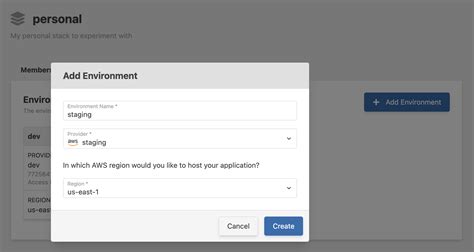 Create Environment Nullstone