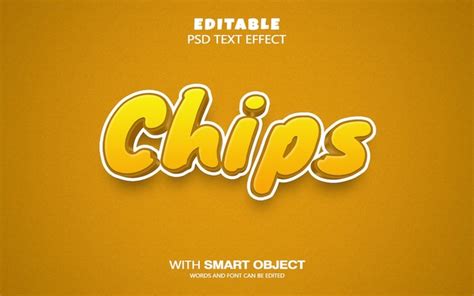 Premium Psd Chips Text Effect