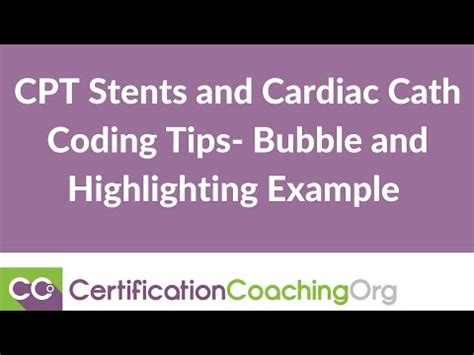 CPT Stents And Cardiac Cath Coding Tips