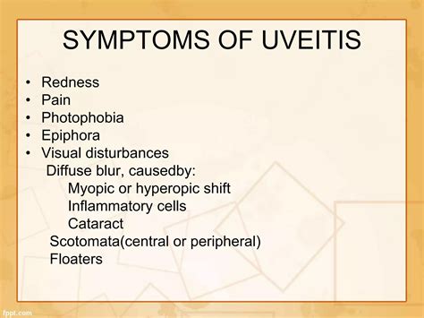 Uveitis Classification And Clinical Features 1 Pptx