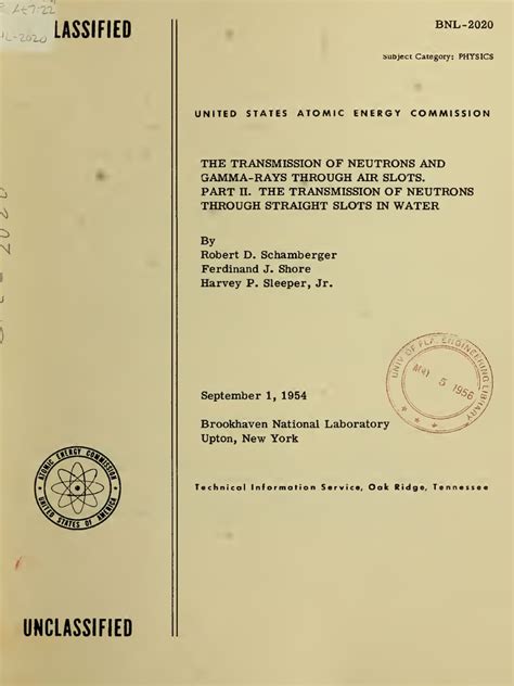The Transmission Of Neutrons And Gamma Rays Through Air Slots Part N