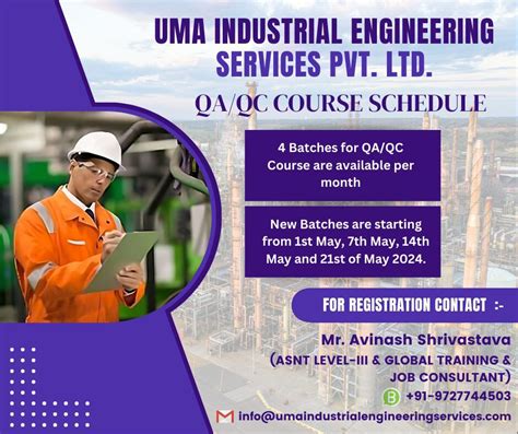 Qaqc Training And Certification Course Uma Industrial Engineering Services Pvt Ltd