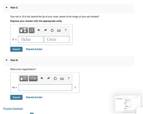 Solved Examining Your Image In A Convex Mirror Whose Part A Chegg Com