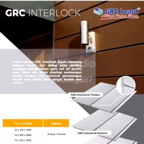Jual Grc Polos Interlock 15 Cm Wall Sliding Dinding Urat Kayu Tali