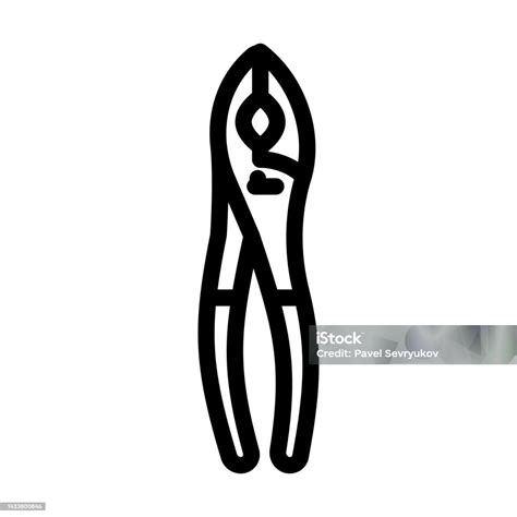슬립 조인트 플라이어 라인 아이콘 벡터 일러스트 레이 션 강철에 대한 스톡 벡터 아트 및 기타 이미지 강철 공예 금속 Istock