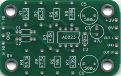Kmtech Ad823 Based 3v Single Supply Headphone Amplifier 55mm X 35mm Pcb Diy Ebay